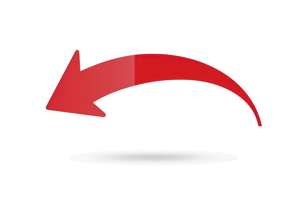 Red simple curved arrow illustration | Free Photo Illustration - rawpixel