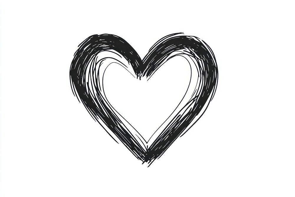 Heart drawing outline symbol | Free Photo Illustration - rawpixel