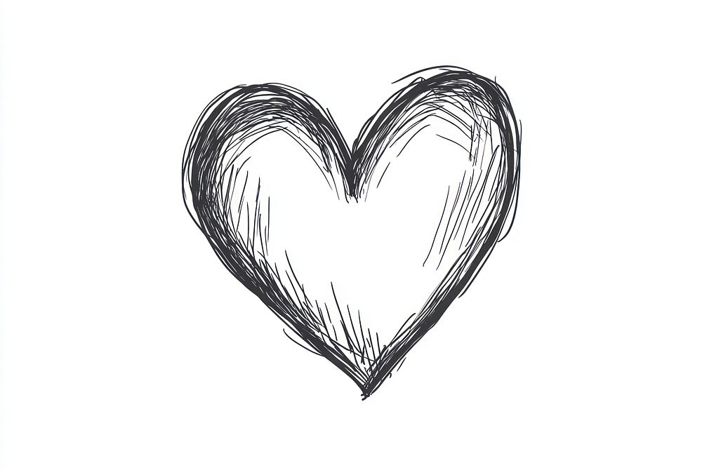 Heart drawing sketch simple. | Free Photo Illustration - rawpixel