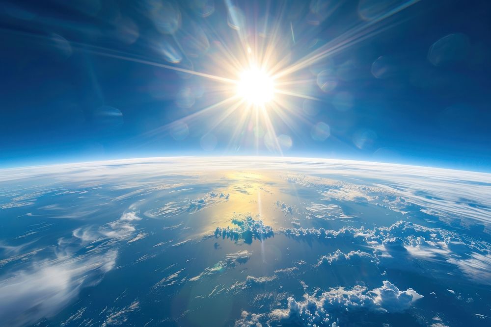 sun rising earth sunlight space | Free Photo - rawpixel