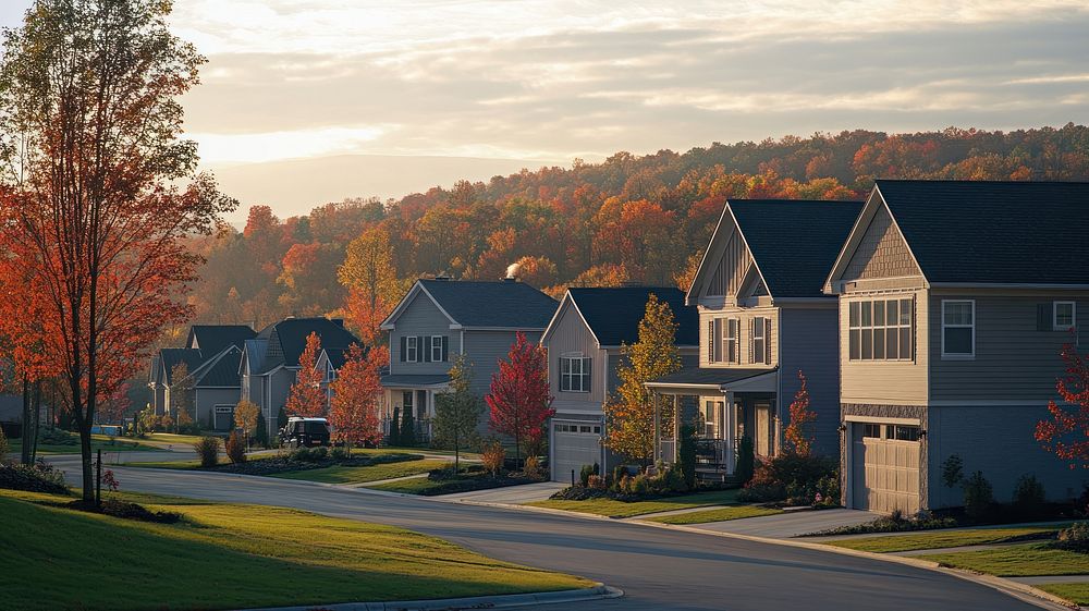 Real suburb gray houses neighborhood | Premium Photo - rawpixel