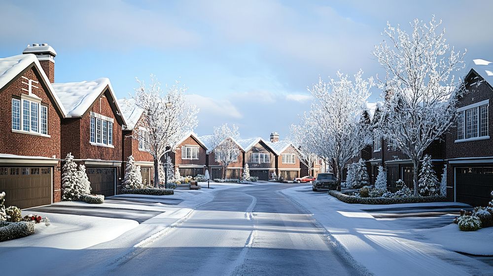 Real suburb brick houses neighborhood | Free Photo - rawpixel