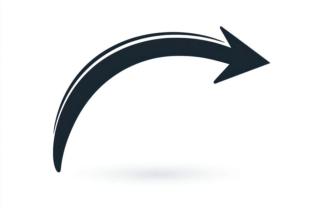Simple curved arrow symbol vector | Free Photo Illustration - rawpixel