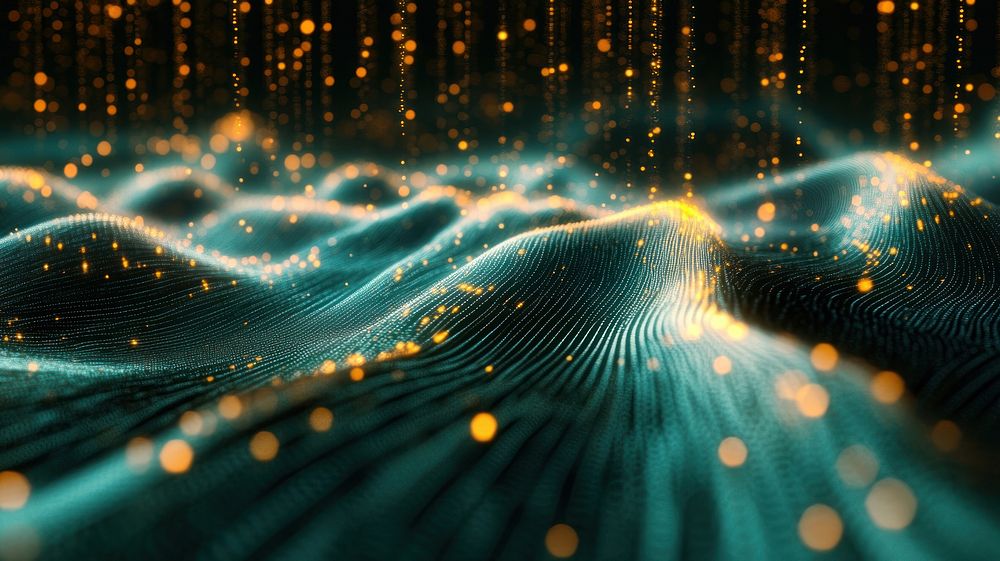 Mechanical tendrils futuristic landscape particles. | Free Photo - rawpixel