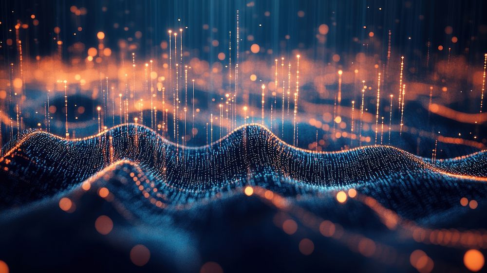 Digital code landscape futuristic background | Free Photo - rawpixel