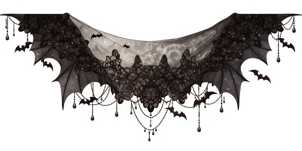 Black bat style lace dark. | Free Photo Illustration - rawpixel