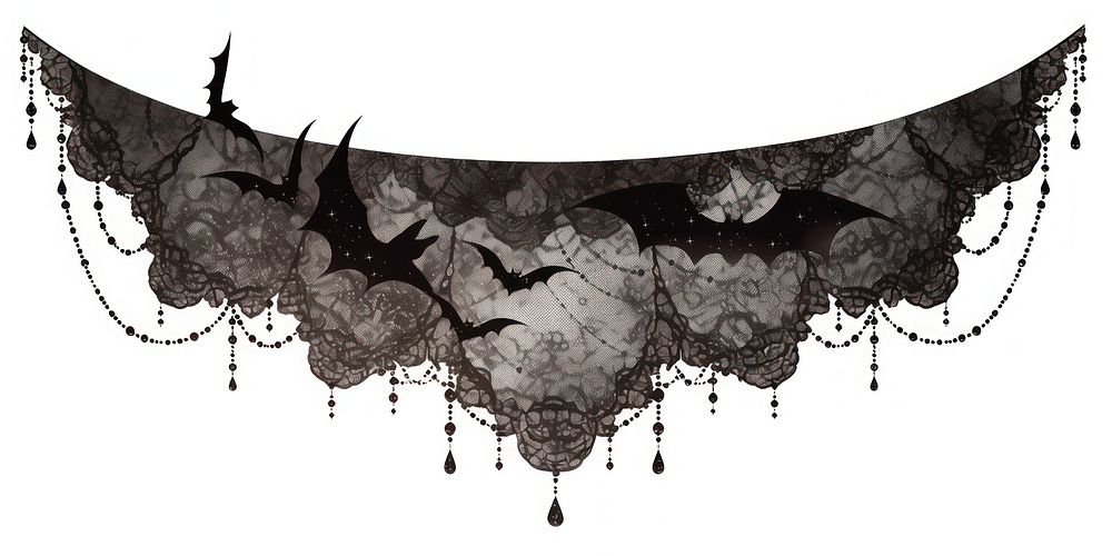 Black bat lace style bats. | Free Photo Illustration - rawpixel