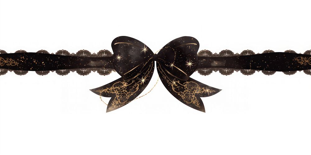 Black raven ribbon lace tie. | Free Photo Illustration - rawpixel