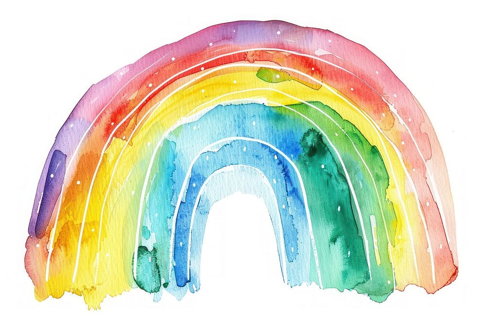 Individual boho rainbow illustration watercolor | Free Photo ...