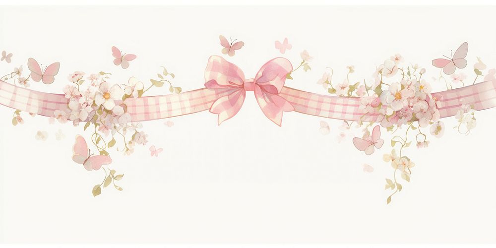 Butterfly border illustration butterflies flowers. | Free Photo ...