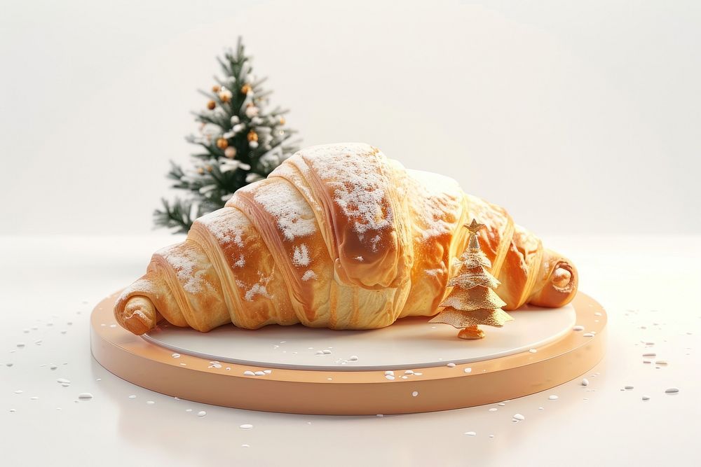 Croissant christmas celebration decoration. | Free Photo Illustration ...