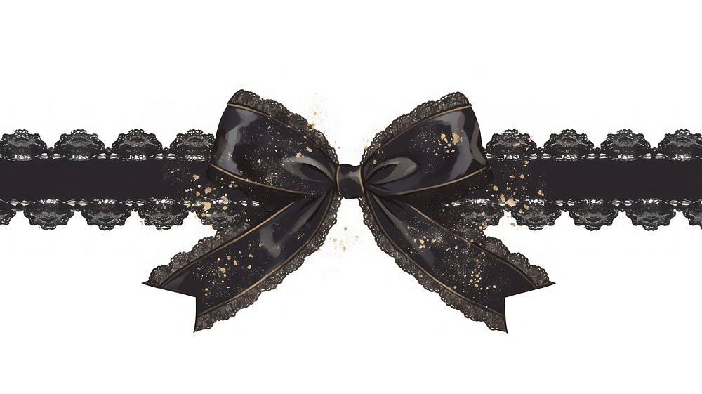 Lace illustration ribbon black. | Free Photo Illustration - rawpixel