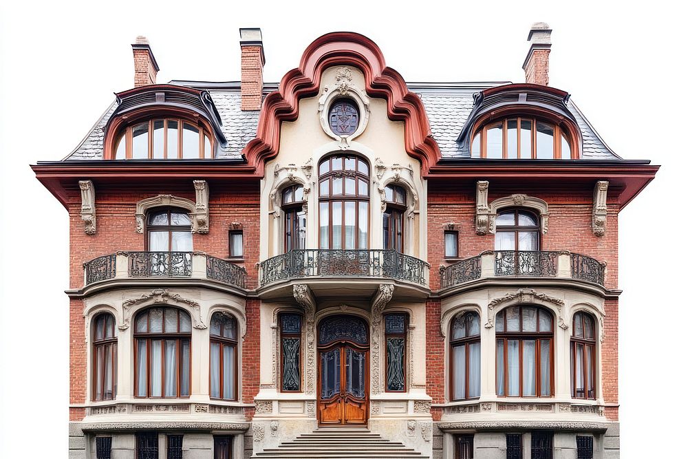 Art nouveau mansion architecture building | Free Photo - rawpixel