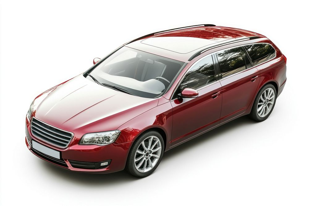 Red modern wagon sedan vehicle | Free Photo - rawpixel