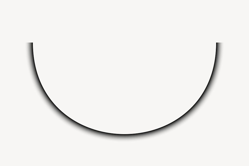 Minimalist half-circle shadow design vector | Free Vector - rawpixel