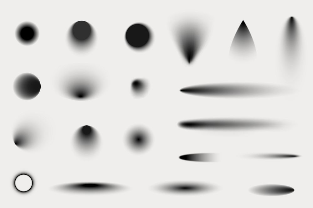 Abstract grayscale gradient shape illustration | Free Vector - rawpixel