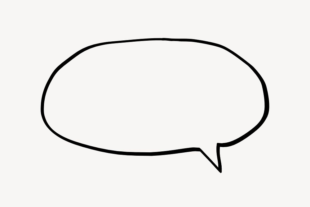 Oval speech bubble outline illustration | Premium Photo Illustration ...