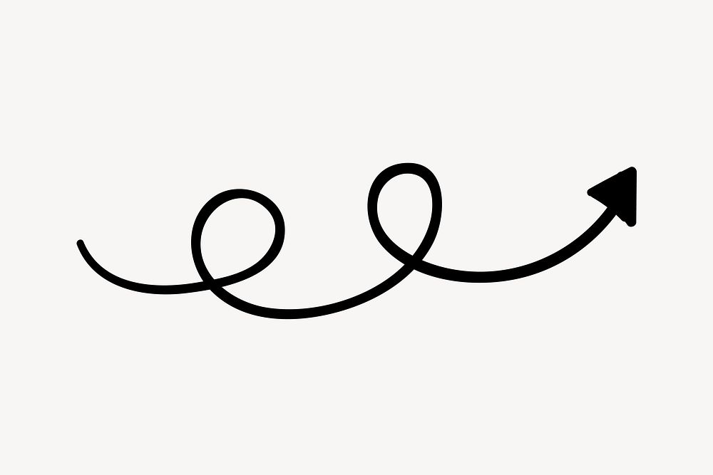 Curved arrow line design illustration | Free Photo Illustration - rawpixel
