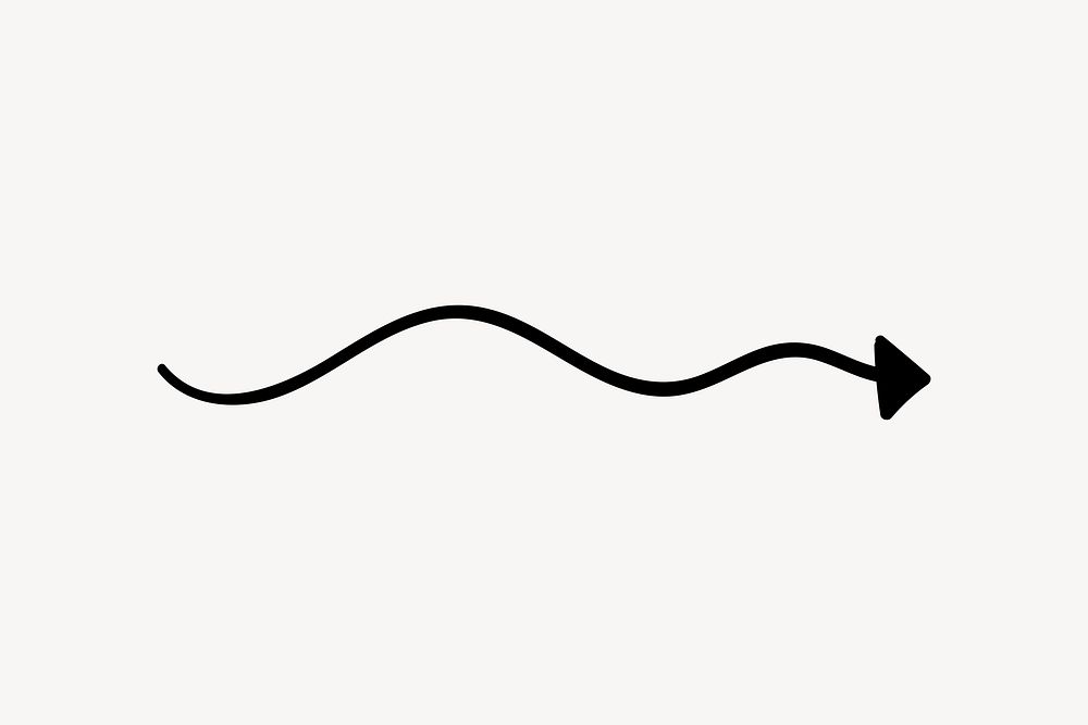Curved arrow line direction illustration | Free Vector Illustration ...