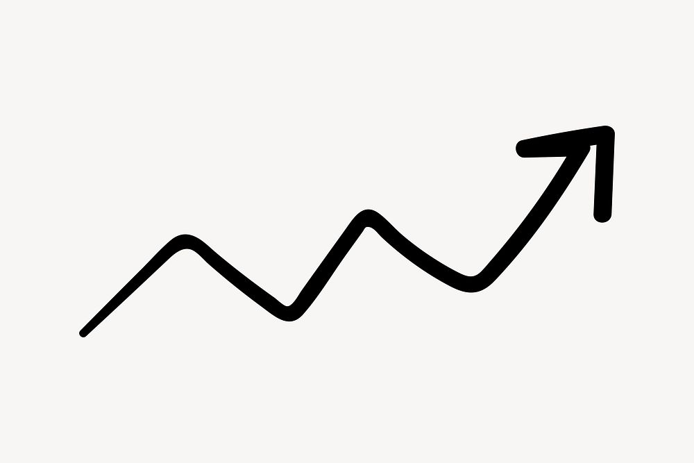 Simple upward trend arrow illustration | Free Vector Illustration ...