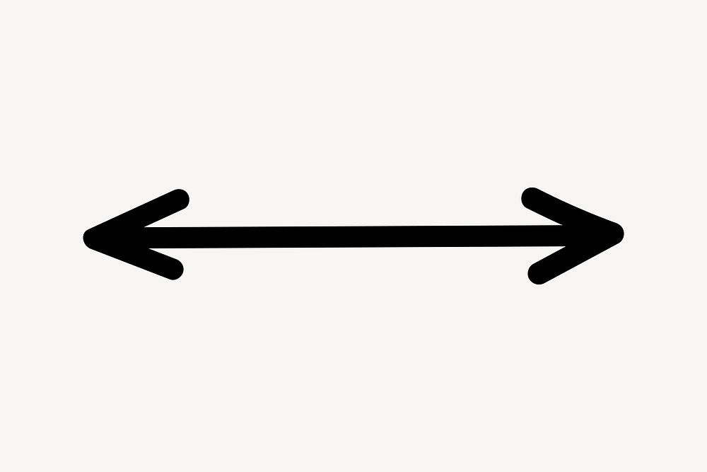 Bidirectional arrow symbol illustration vector | Free Vector ...