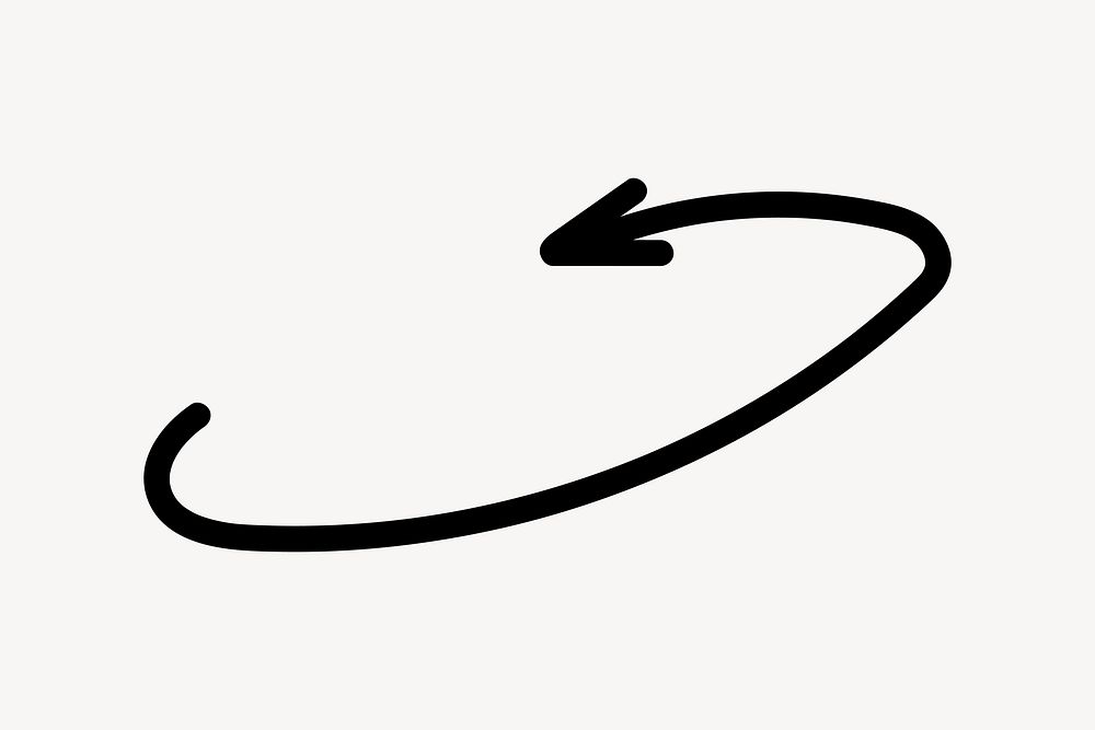 Curved arrow indicating counterclockwise direction. | Free Vector ...