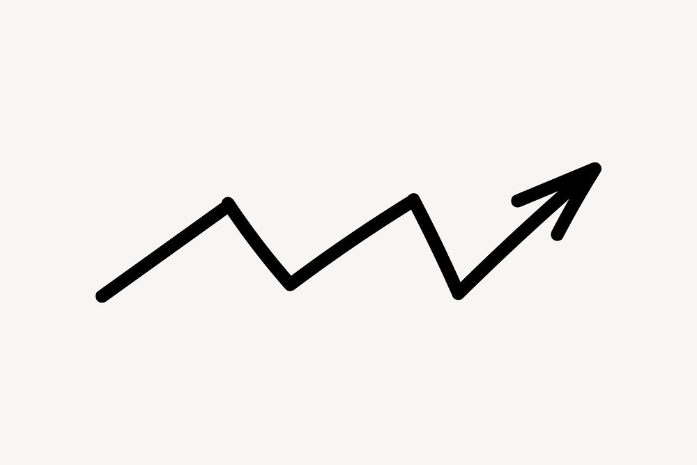 Simple upward trending line graph | Free Vector Illustration - rawpixel