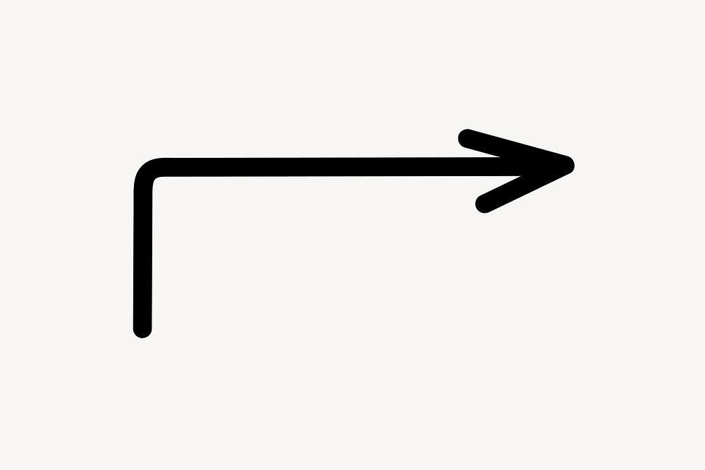 Simple right-angle arrow design illustration | Free Photo Illustration ...