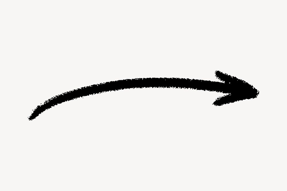 Curved black arrow sketch illustration | Free Vector Illustration ...