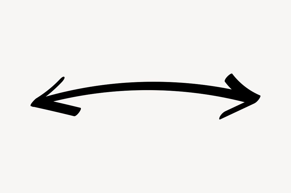 Curved double-ended arrow design illustration | Free Photo Illustration ...