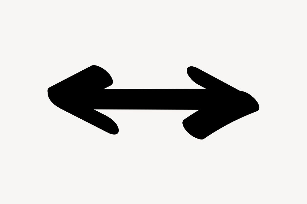 Black double-headed arrow illustration vector | Free Vector Illustration - rawpixel