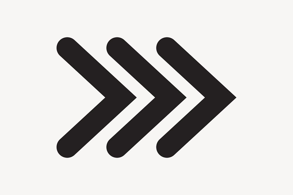 Minimalist triple arrow symbol design | Free Photo Illustration - rawpixel