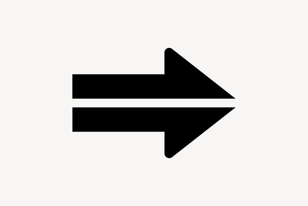 Bold black right arrow icon | Free Vector Illustration - rawpixel