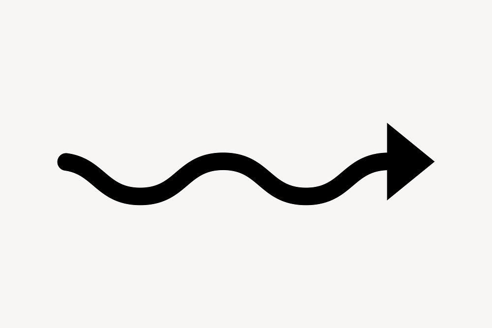 Curved arrow direction symbol illustration | Free Vector Illustration ...