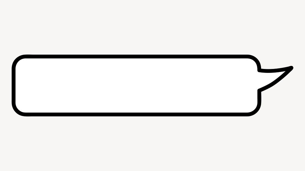 Rectangle speech bubble outline shape | Free Vector Illustration - rawpixel