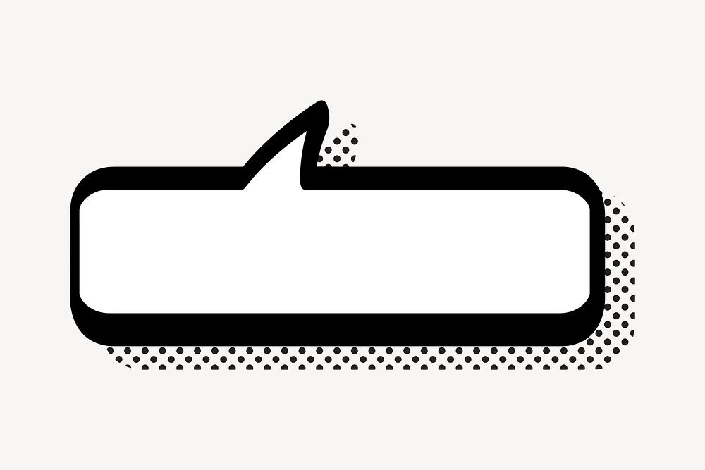 Comic rectangle speech bubble outline | Free Vector Illustration - rawpixel
