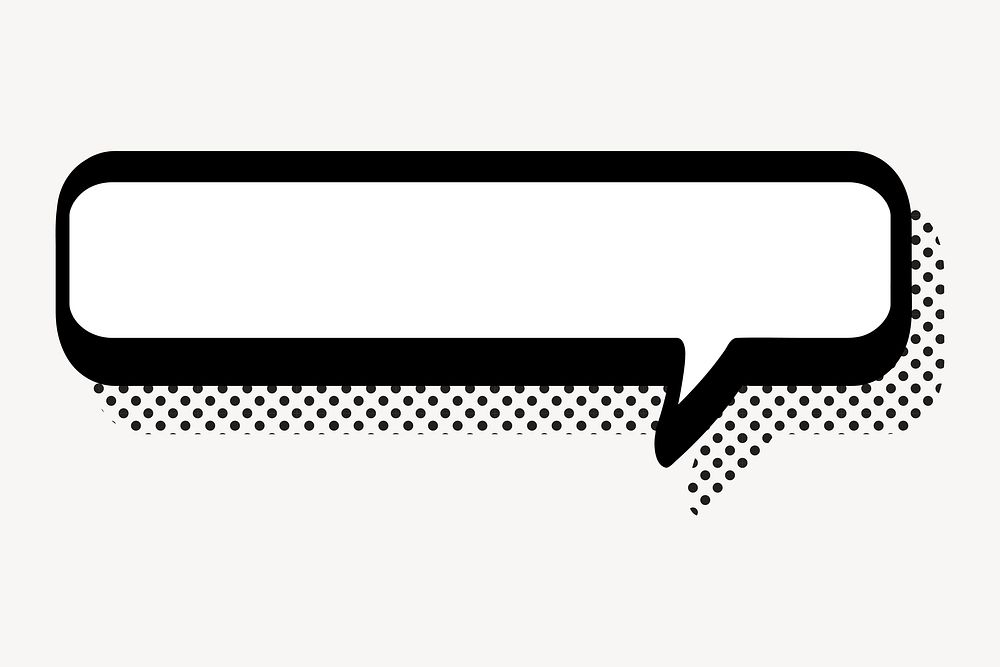 Comic rectangle speech bubble outline | Free Vector Illustration - rawpixel