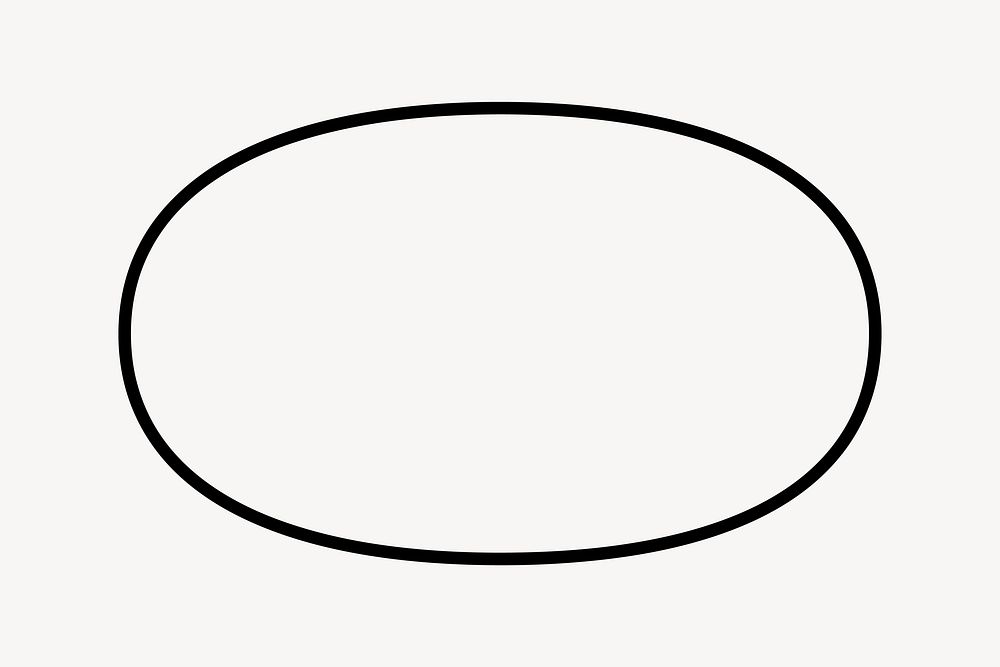Oval frame outline shape vector | Free Vector Illustration - rawpixel