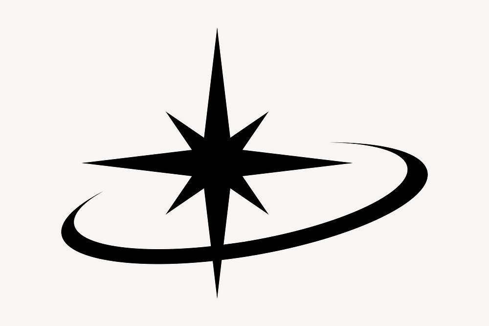 Compass star circular swoosh vector | Free Vector Illustration - rawpixel
