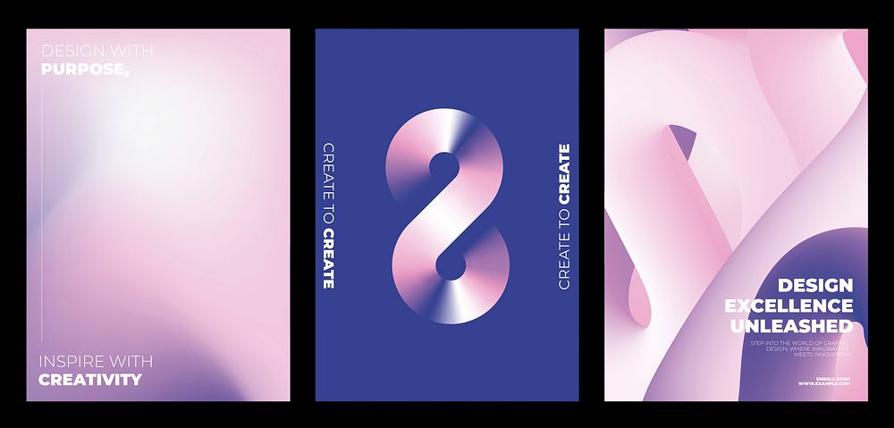 Creative design gradient pink poster | Free Vector - rawpixel