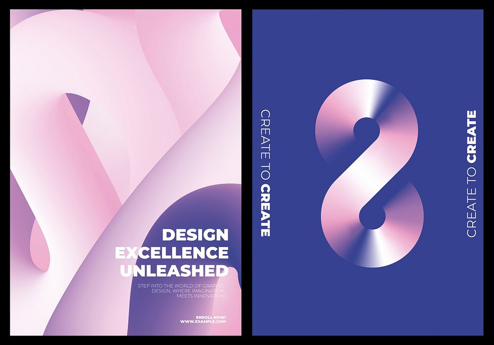 Creative design gradient pink poster | Free Vector - rawpixel