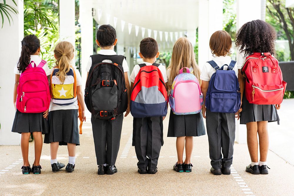 Back school. Diverse students backpacks, | Premium Photo - rawpixel