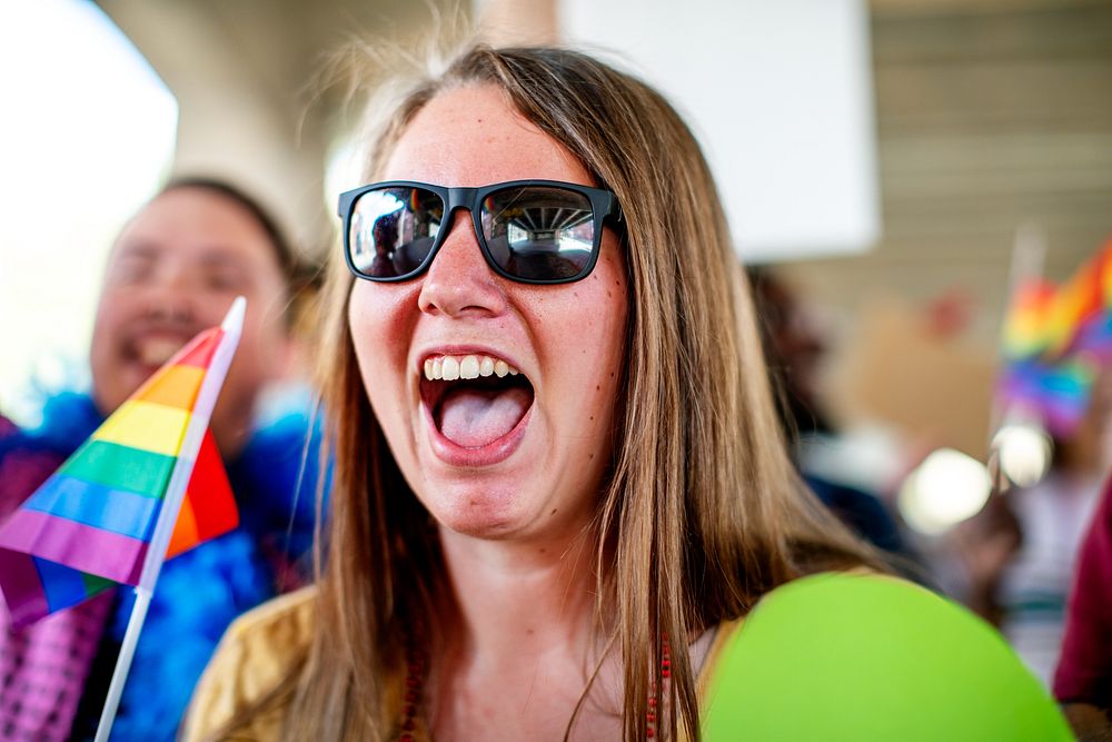 LGBTQ woman pride parade. LGBTQ | Premium Photo - rawpixel