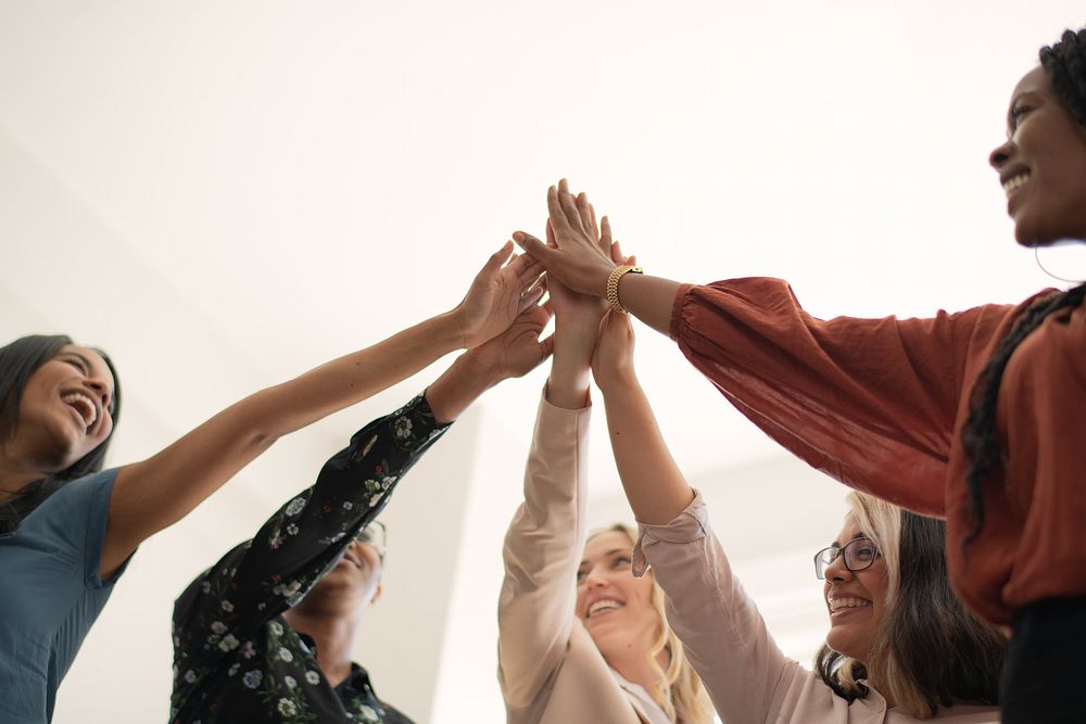 diverse group women, celebrate teamwork | Premium Photo - rawpixel