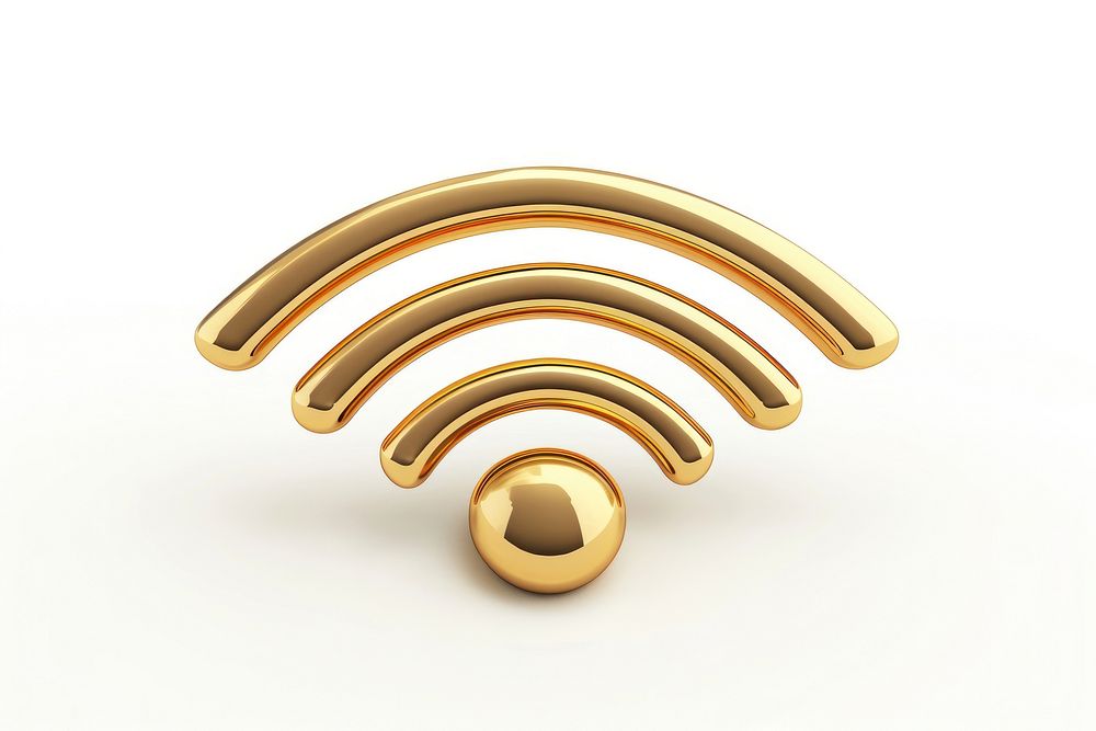 Wifi gold white background electricity. | Free Photo Illustration ...