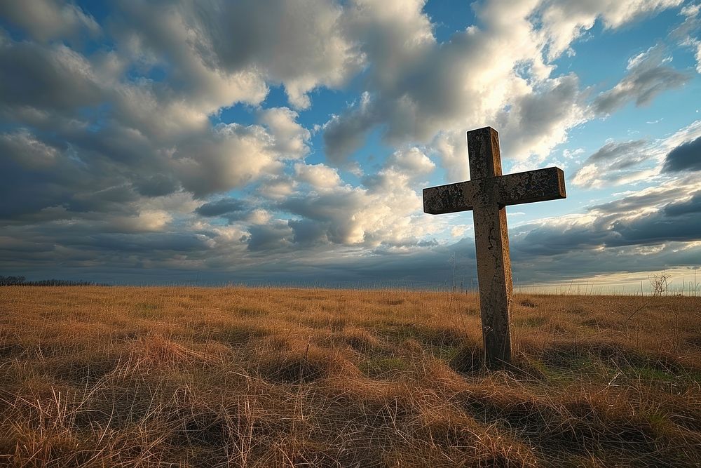 Christian cross field outdoors cemetery | Free Photo - rawpixel