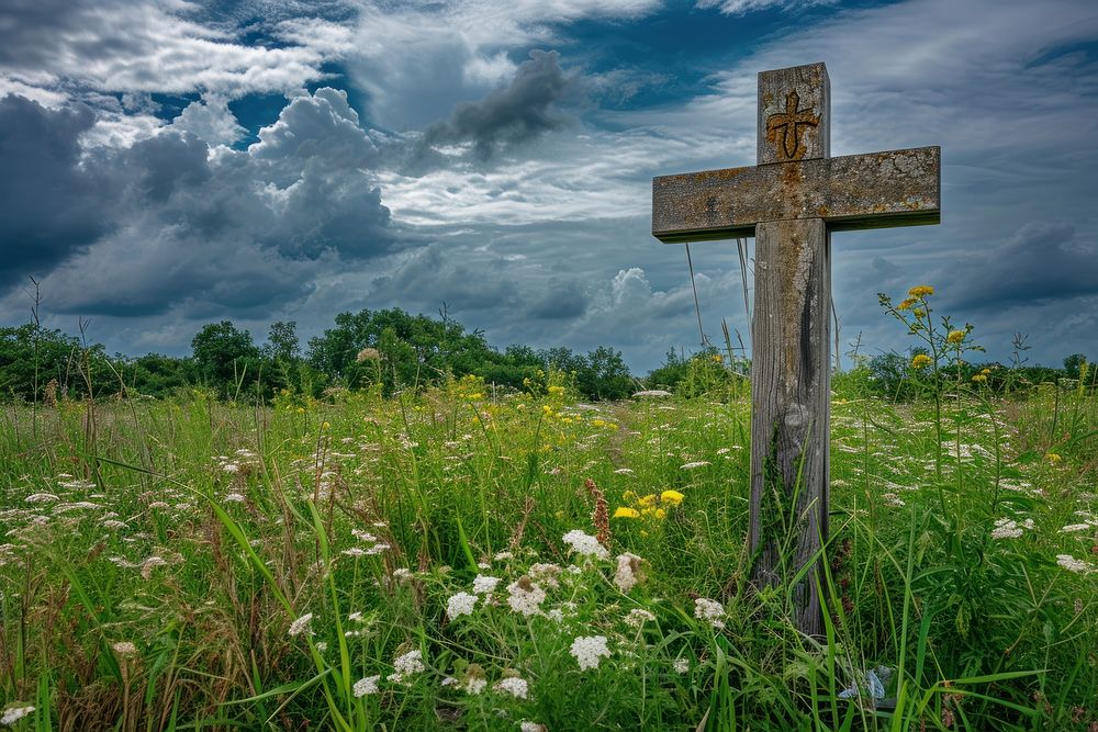 Cross field cross outdoors cemetery. | Premium Photo - rawpixel