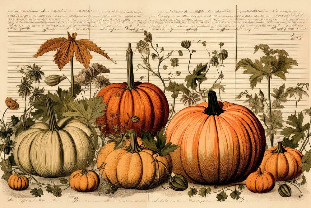 Pumpkin border vegetable squash plant. | Premium Photo Illustration ...