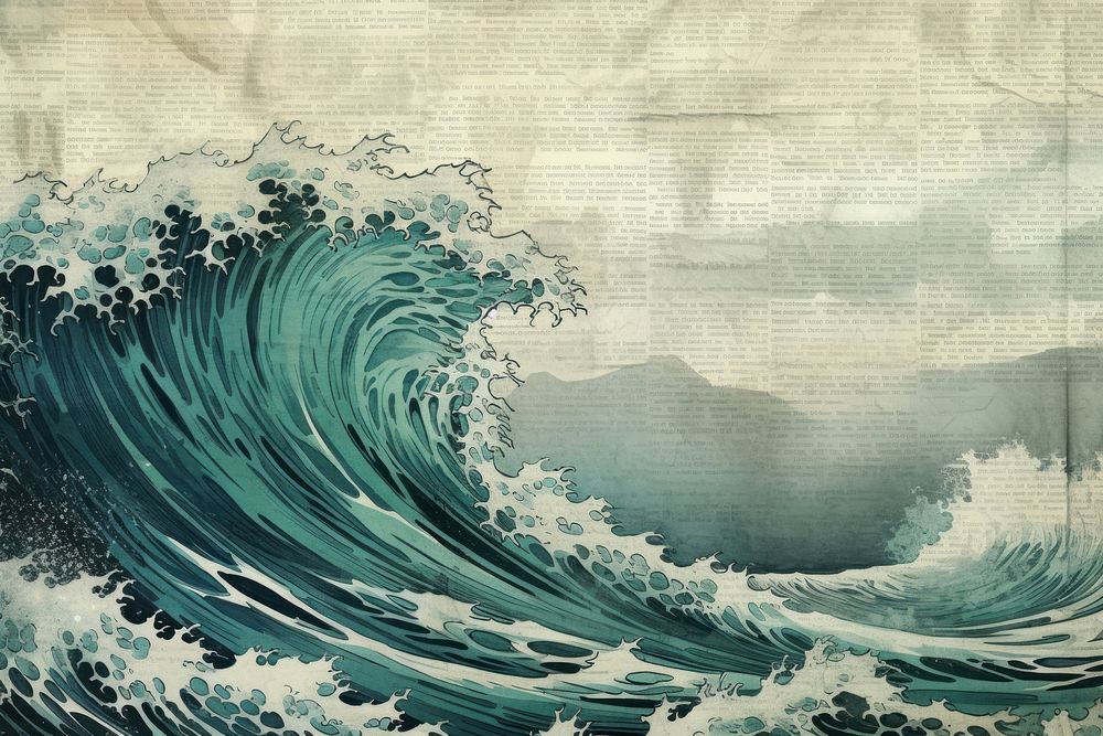 Ocean wave border nature sea | Premium Photo Illustration - rawpixel