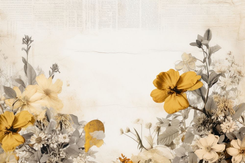 Gold flower border backgrounds pattern | Premium Photo Illustration ...